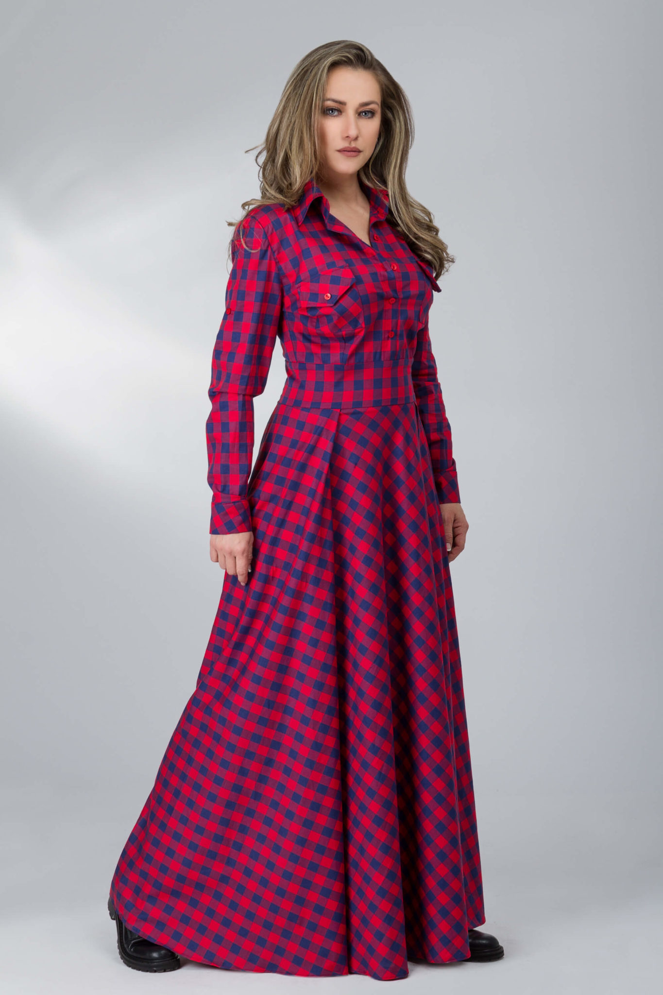 Maxi Plaid Dress - ALLSEAMS