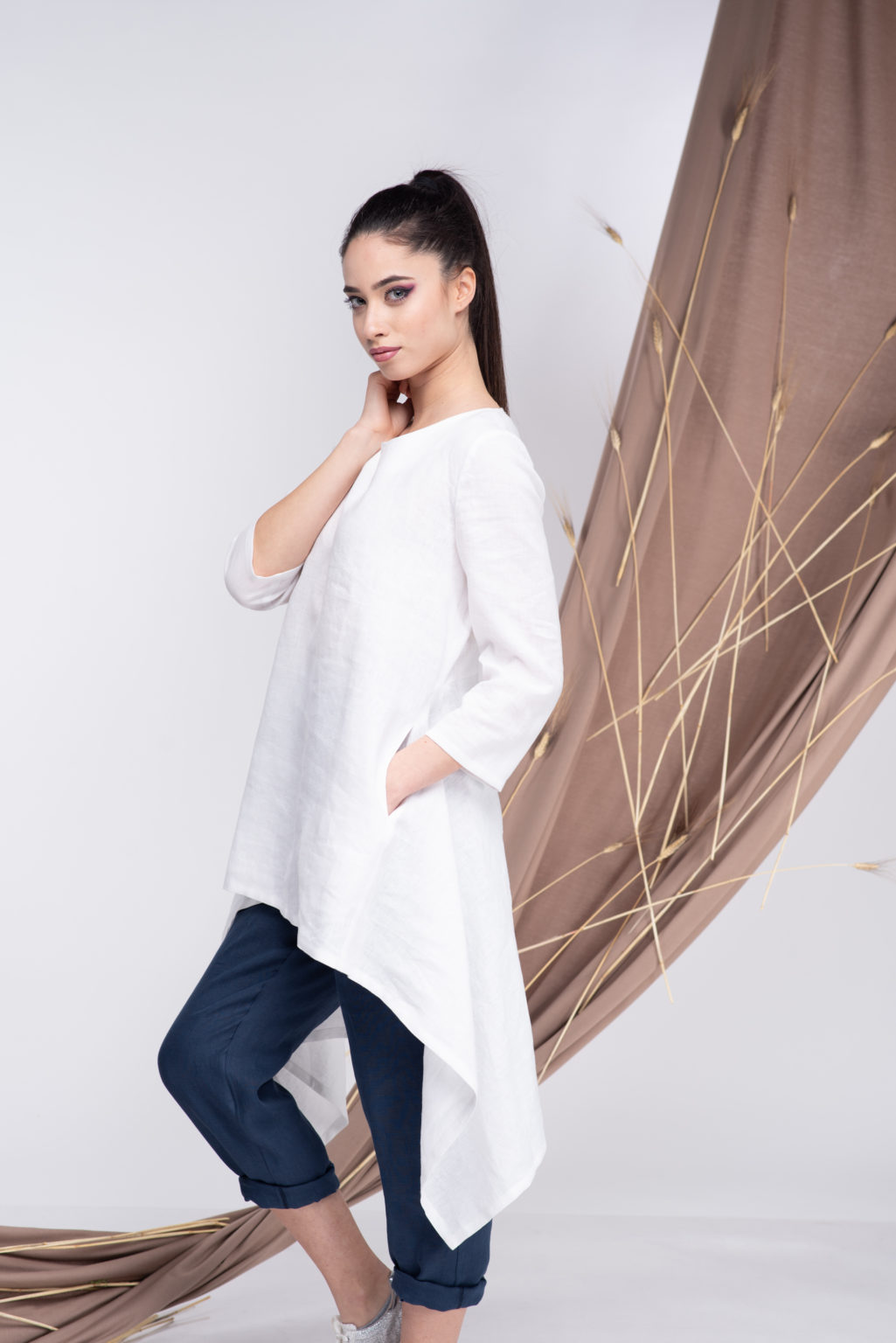 Long Sleeve Linen Tunic - ALLSEAMS