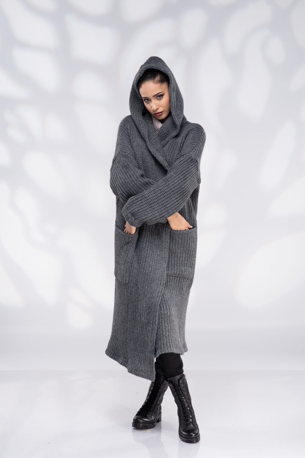 Hooded Cardigan With Pockets - ALLSEAMS