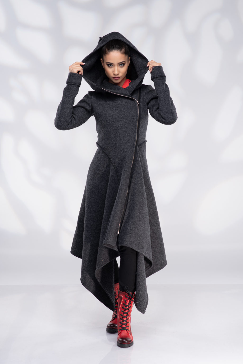 Hooded Coat With Zipper - ALLSEAMS
